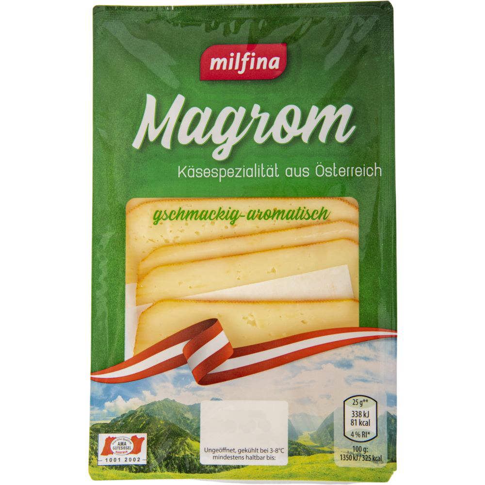 ROKSH Käse geschnitten & gerieben MILFINA Magrom 200g