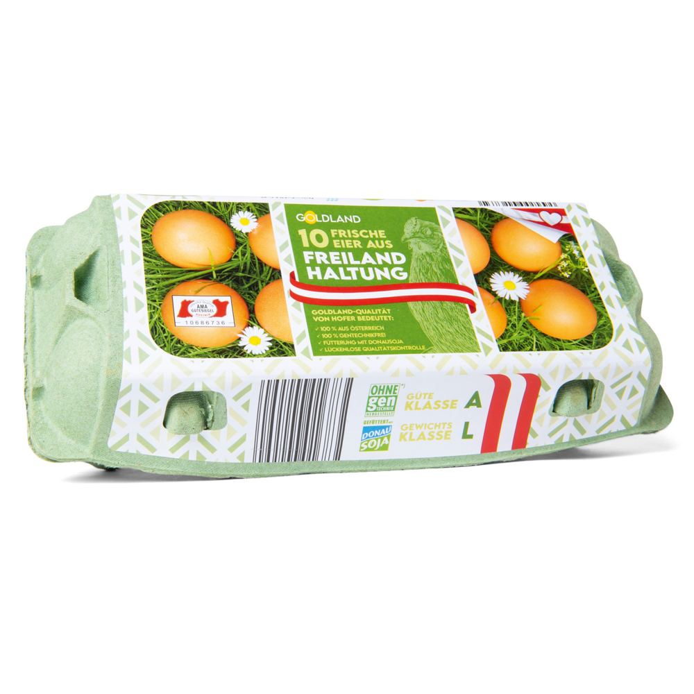 ROKSH Eier GOLDLAND Frische Eier aus Freilandhaltung 10Stk.