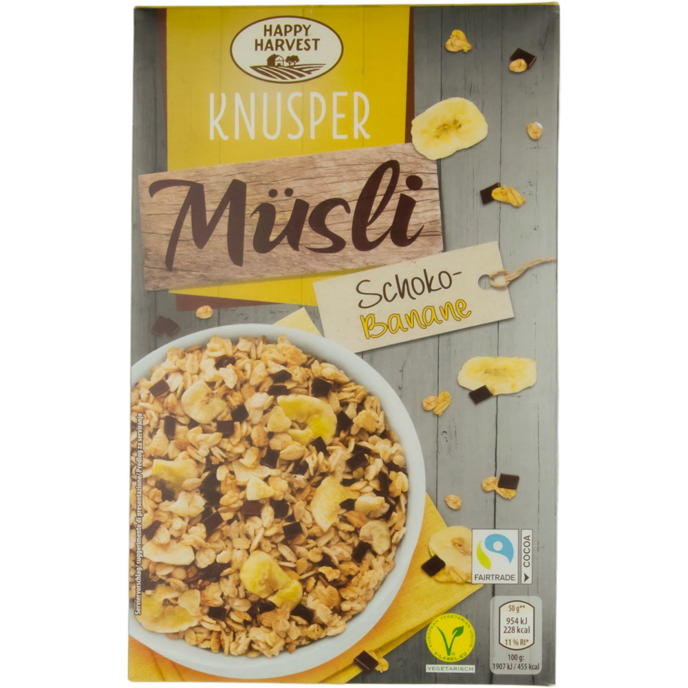 ROKSH Müsli & Cerealien HAPPY HARVEST Knuspermüsli Schoko-Banane 500g