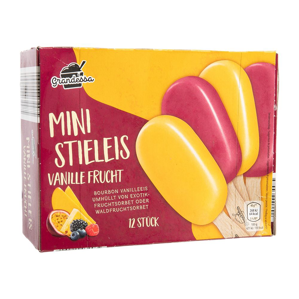 ROKSH Desserts, Backwaren & Eis GRANDESSA Mini Stieleis Vanille Frucht