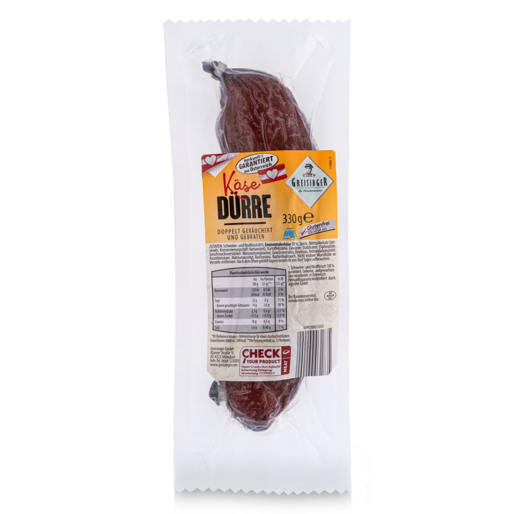 ROKSH Stangenwurst AIBLER Käse Dürre 330g