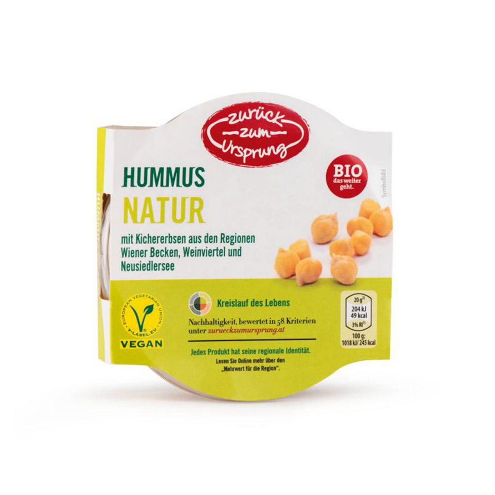 ROKSH Aufstriche & Co ZURÜCK ZUM URSPRUNG Hummus Natur 150g