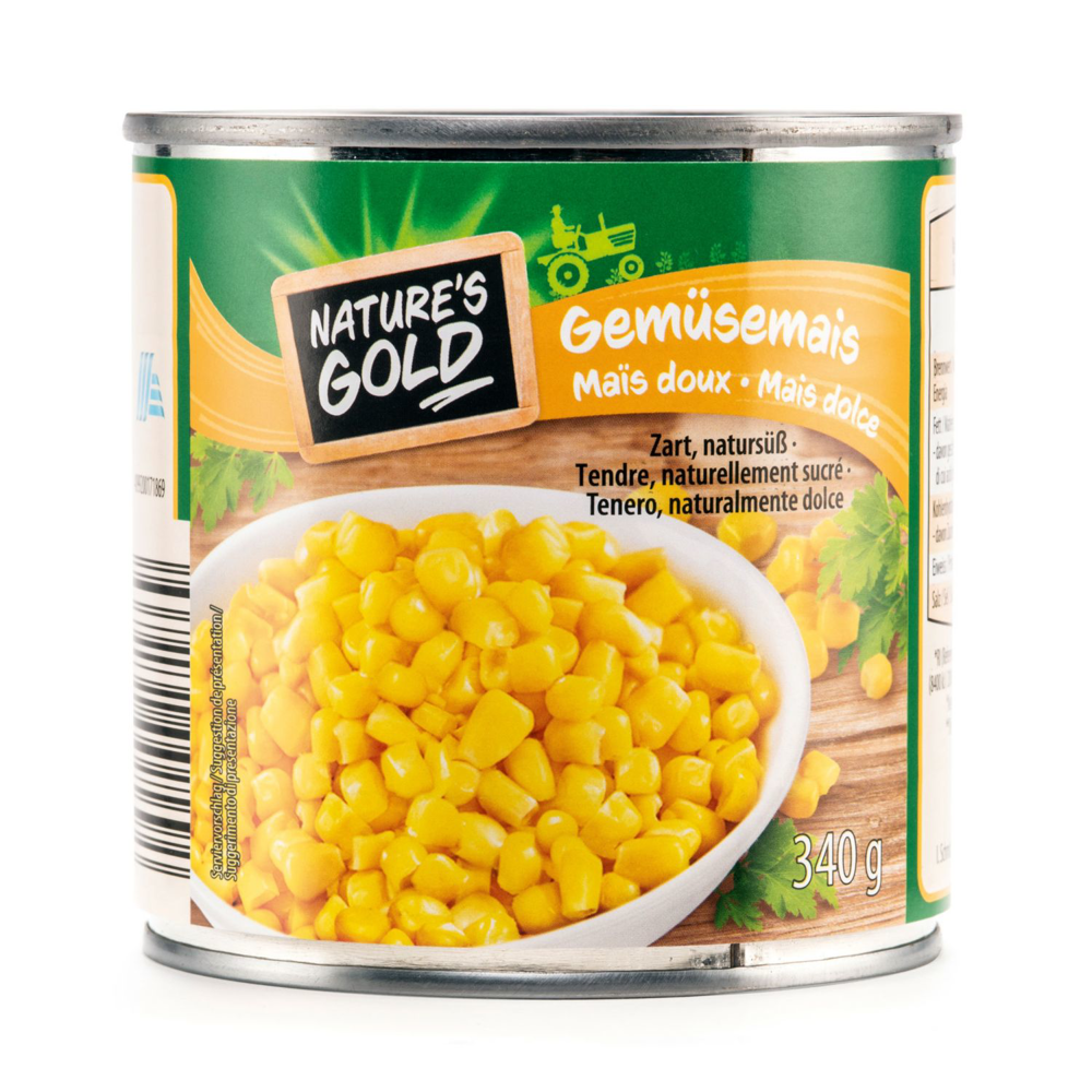 ROKSH Gemüsekonserven NATURE'S GOLD Gemüsemais 340g