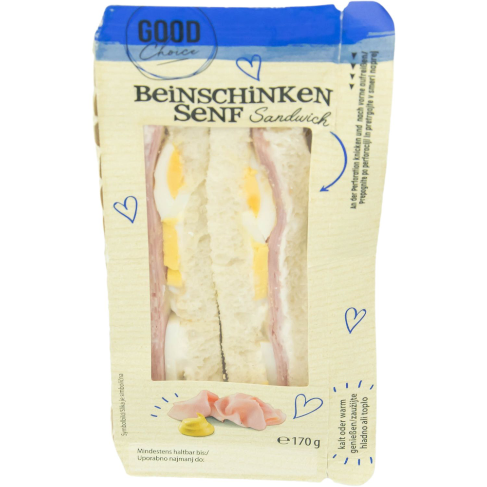 ROKSH Schnelle Küche GOOD CHOICE Beinschinken Senf Sandwich 170g