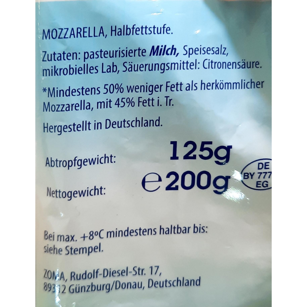 ROKSH Käsespezialitäten CUCINA NOBILE Mozzarella weniger Fett 125g