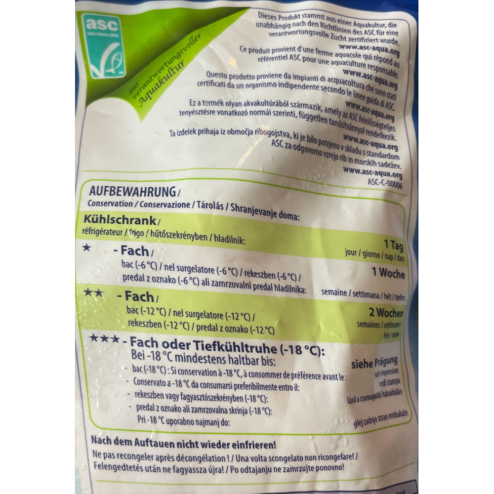 ROKSH Fisch & Meeresfrüchte ALMARE SEAFOOD Pangasius Filets 900g HOFER