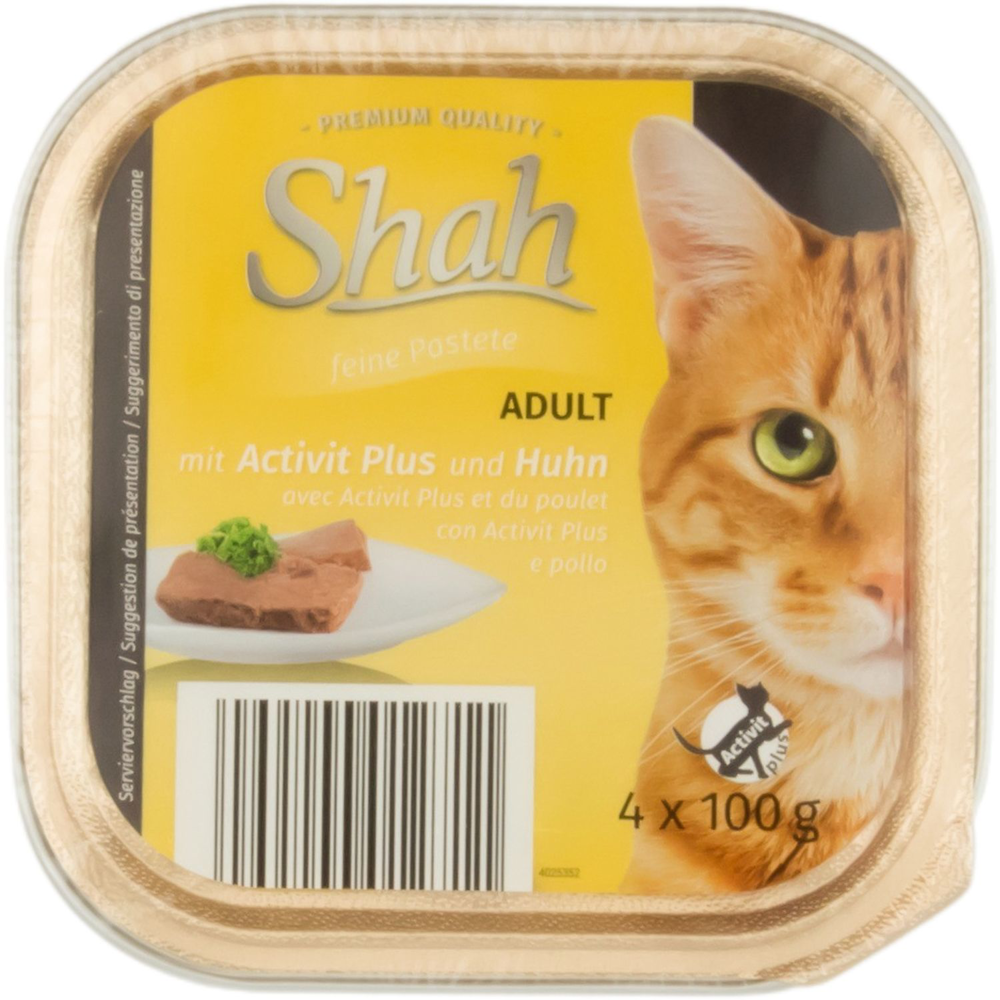 ROKSH Katzennahrung SHAH Katzenfutter Activity+ & Huhn 4x100g