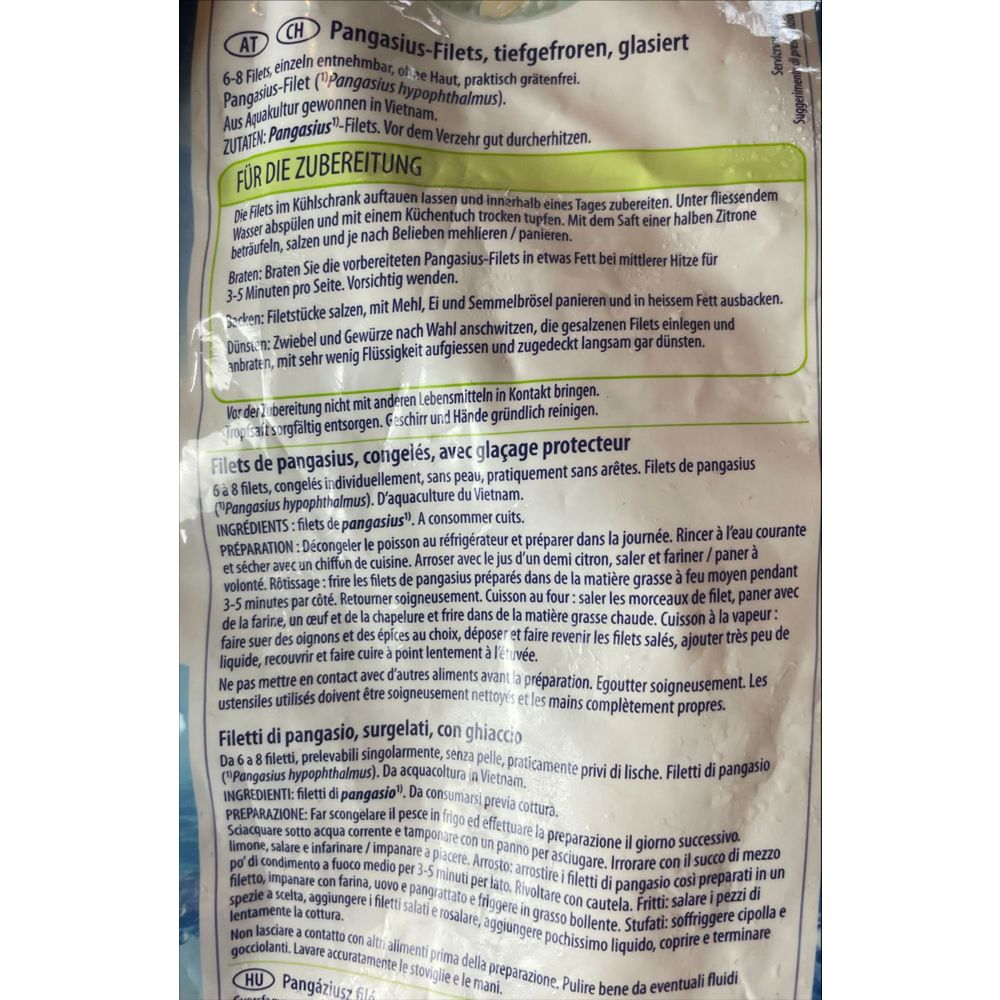 ROKSH Fisch & Meeresfrüchte ALMARE SEAFOOD Pangasius Filets 900g HOFER