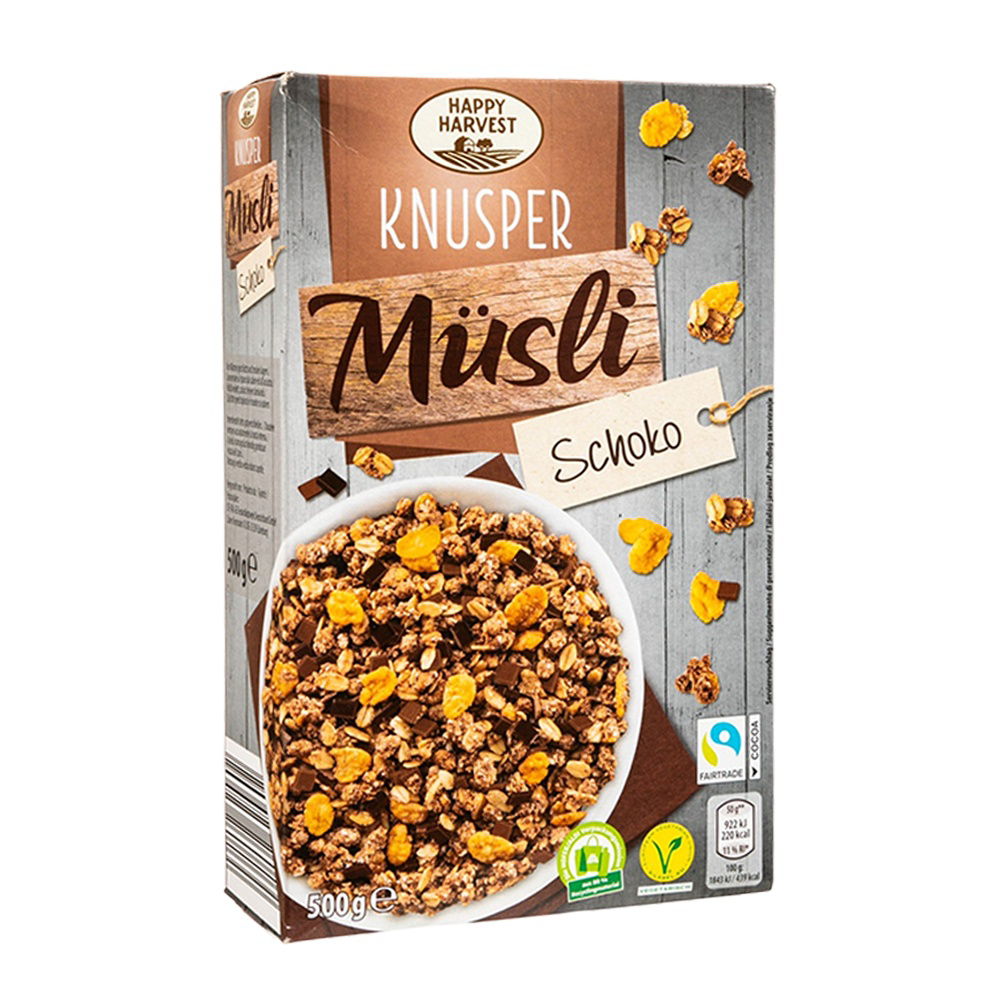 ROKSH Müsli & Cerealien HAPPY HARVEST Knuspermüsli Schoko 500g