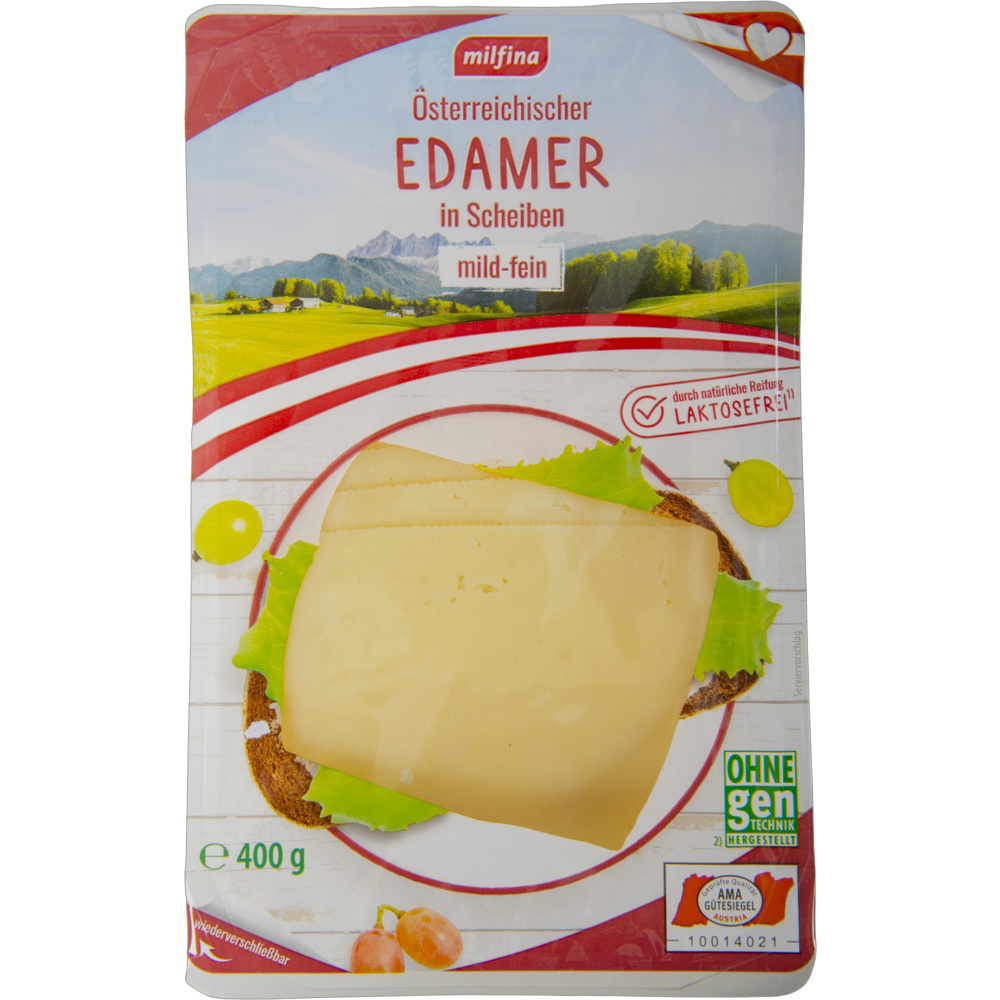 ROKSH Käse geschnitten & gerieben MILFINA Edamer in Scheiben mild-fein