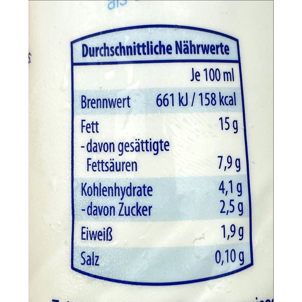 ROKSH Milch, Sahne & Butter MILSANI Creme a la Cuisine 15% 250ml