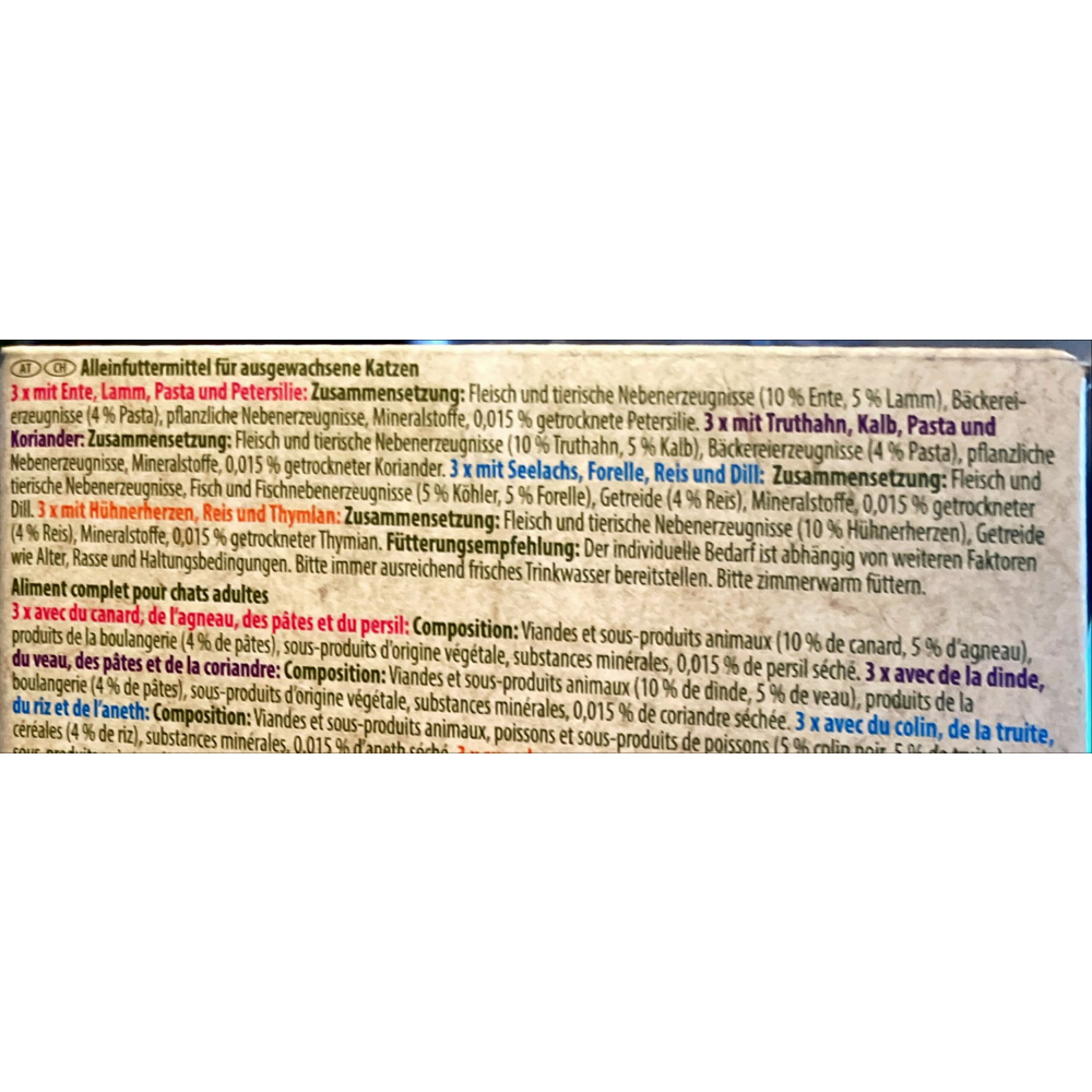 ROKSH Katzennahrung SHAH NATURE Katzenfutter Feine Kräuter 12x100g