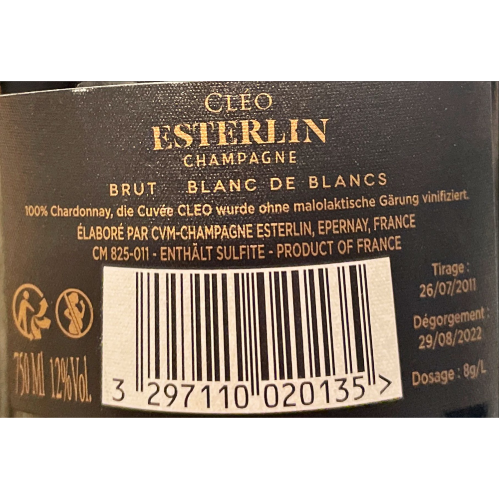 ROKSH Sekt CLÉO Esterlin Champagne 750ml