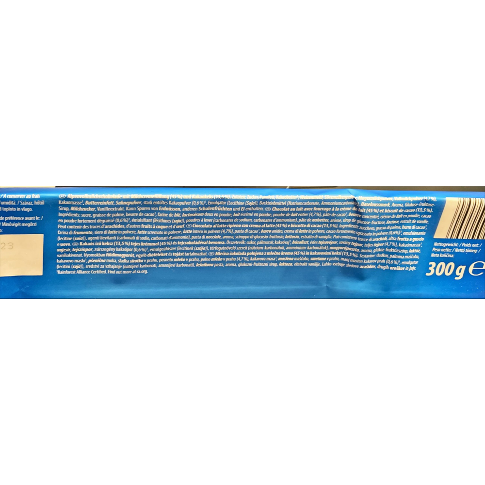 ROKSH Tafelschokolade CHOCEUR Schokolade Cookie&Cream 300g