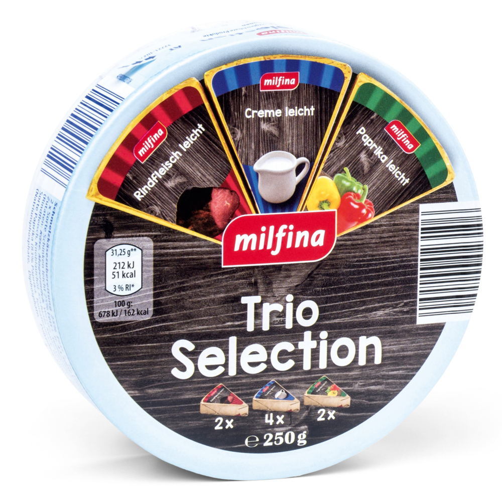 ROKSH Frischkäse & Co MILFINA Trio Selection fettreduziert 250g