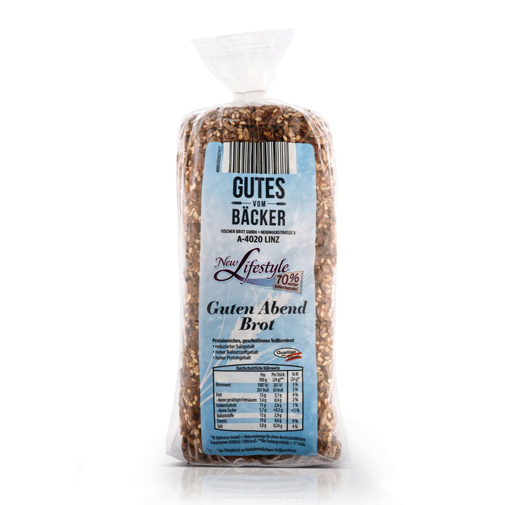 ROKSH Brot & Gebäck GUTES VOM BÄCKER Guten Abend Brot geschnitten 400g