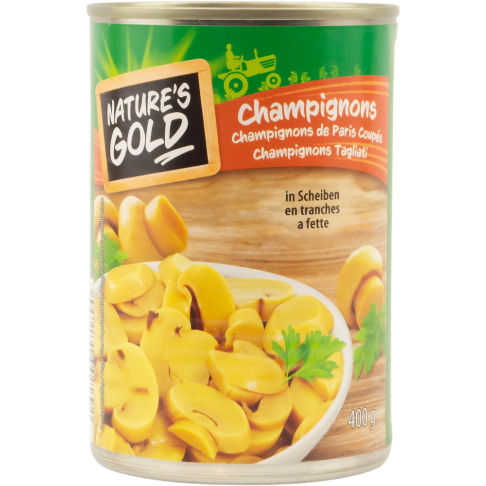 ROKSH Gemüsekonserven NATURE'S GOLD Champignons in Scheiben 400g