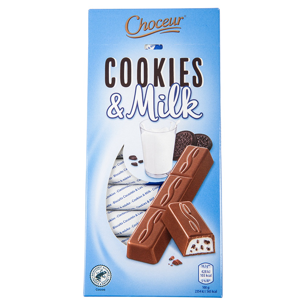 ROKSH Schokoriegel & Co CHOCEUR Cookies & Milk Riegel 200g
