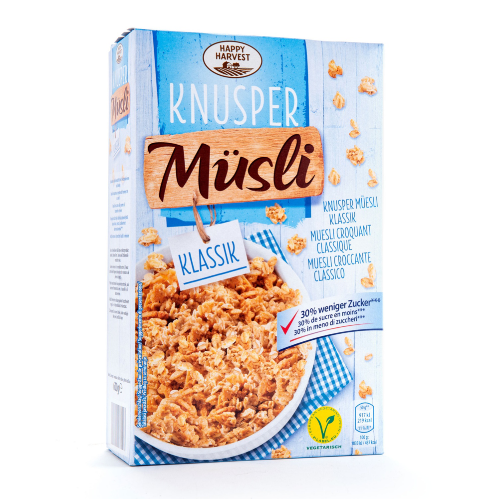 ROKSH Müsli & Cerealien HAPPY HARVEST Knuspermüsli Klassik 600g