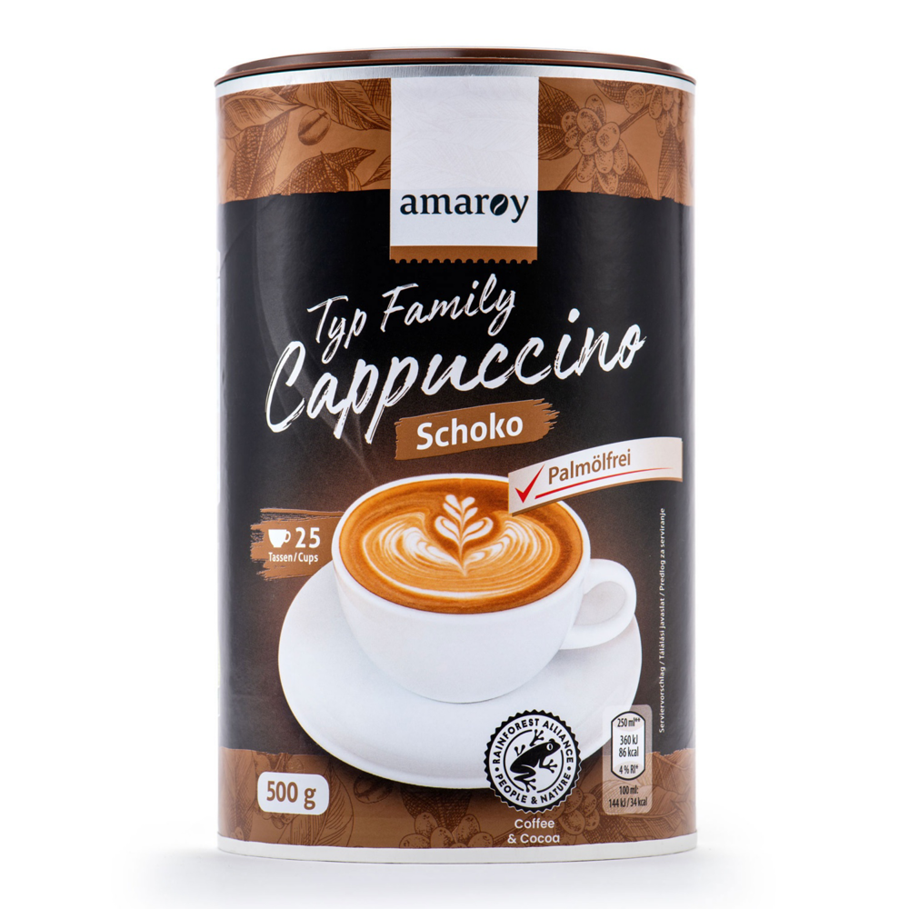 ROKSH Kaffee, Kakao & Co AMAROY Familiy Cappuccino Schoko 500g