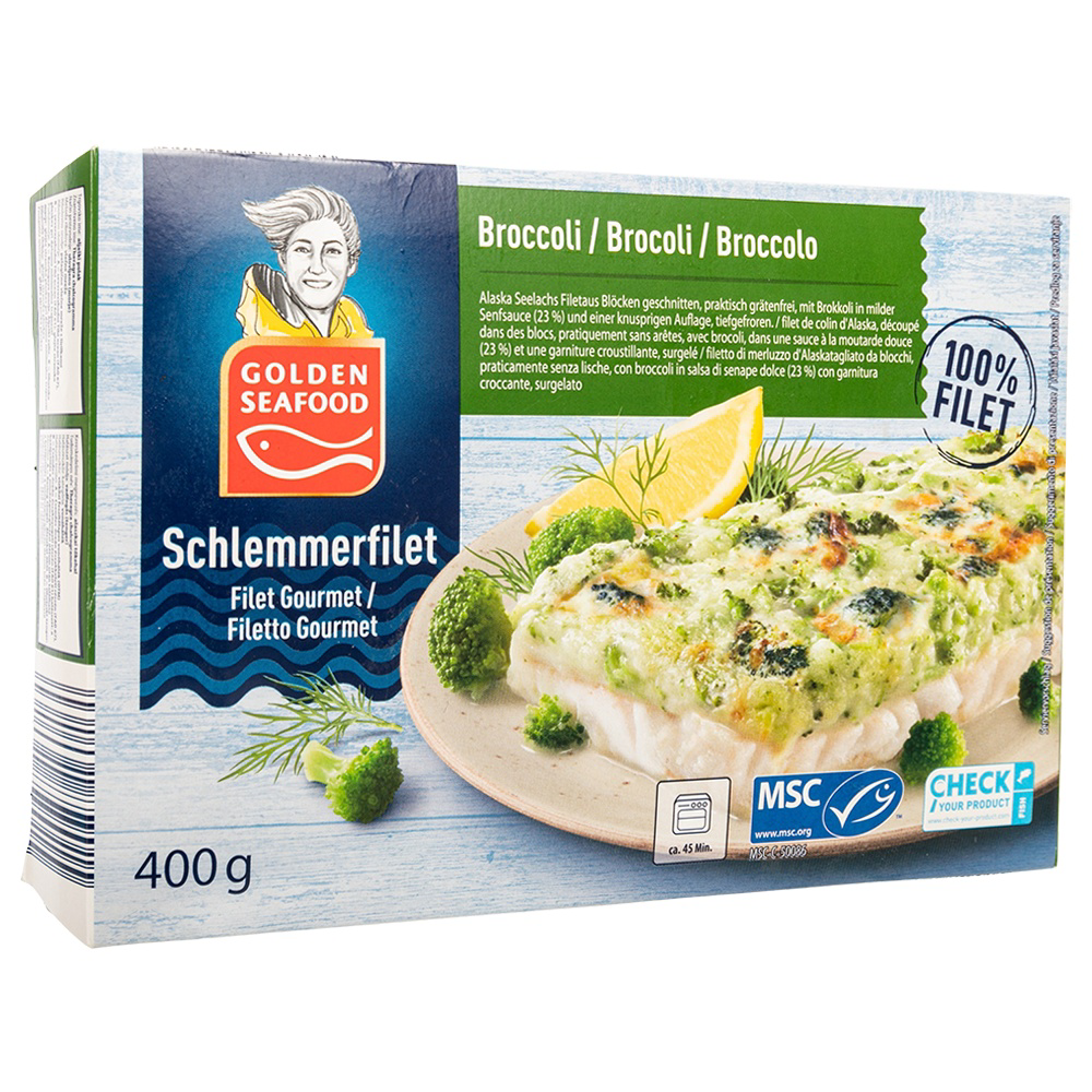 ROKSH Fisch & Meeresfrüchte GOLDEN SEAFOOD Schlemmerfilet Broccoli