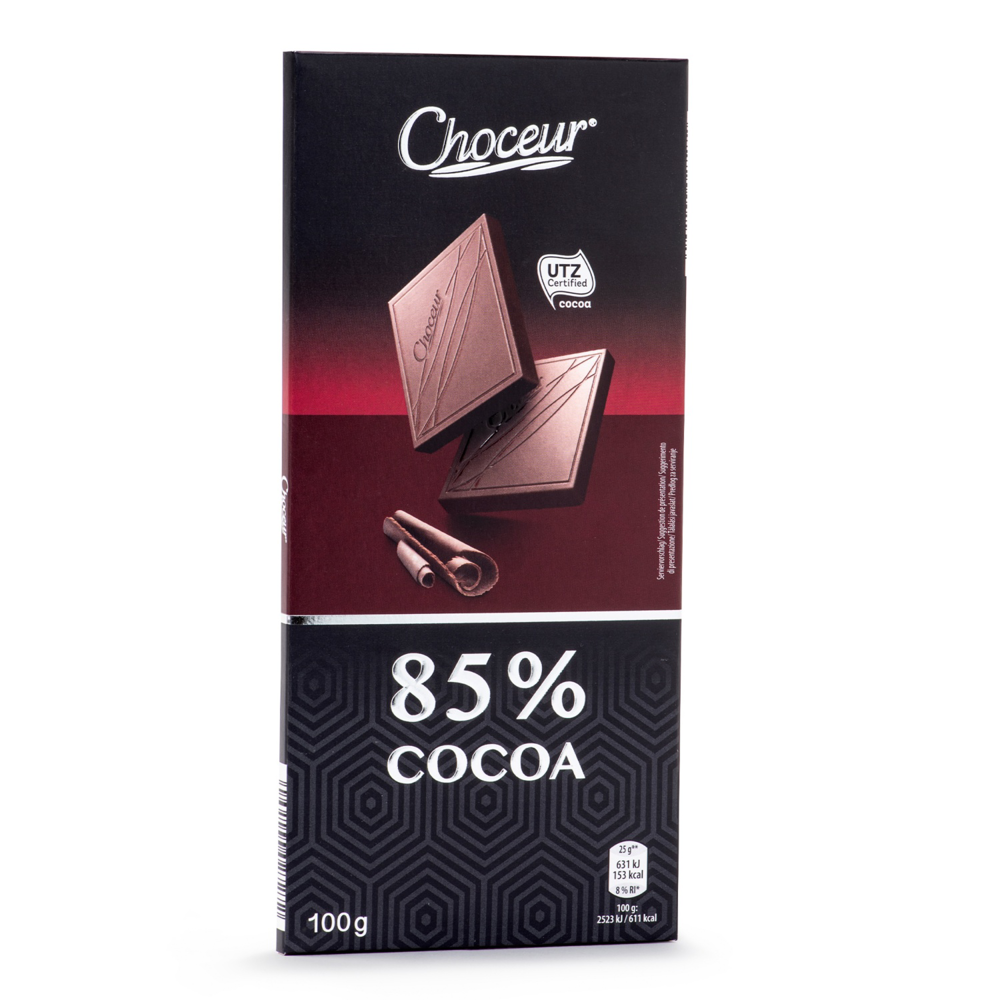 ROKSH Tafelschokolade CHOCEUR Dunkle Schokolade 85% Cocoa 100g