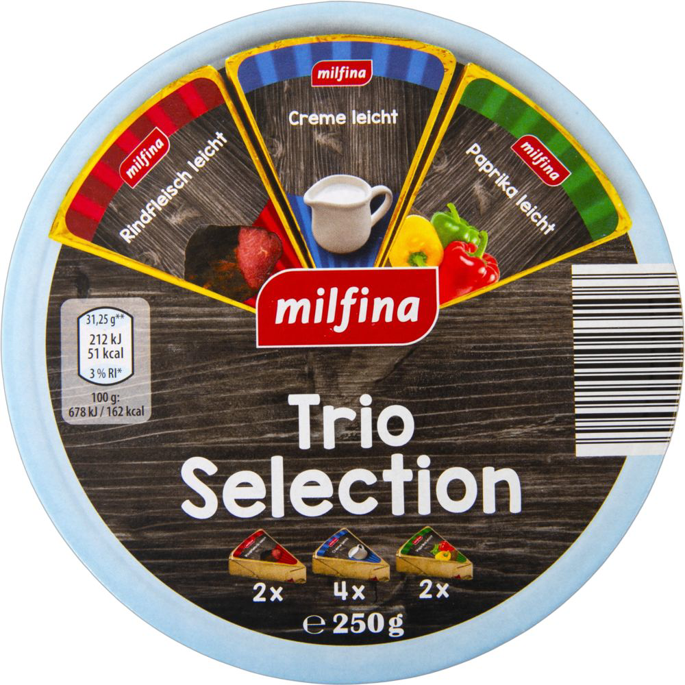ROKSH Frischkäse & Co MILFINA Trio Selection fettreduziert 250g