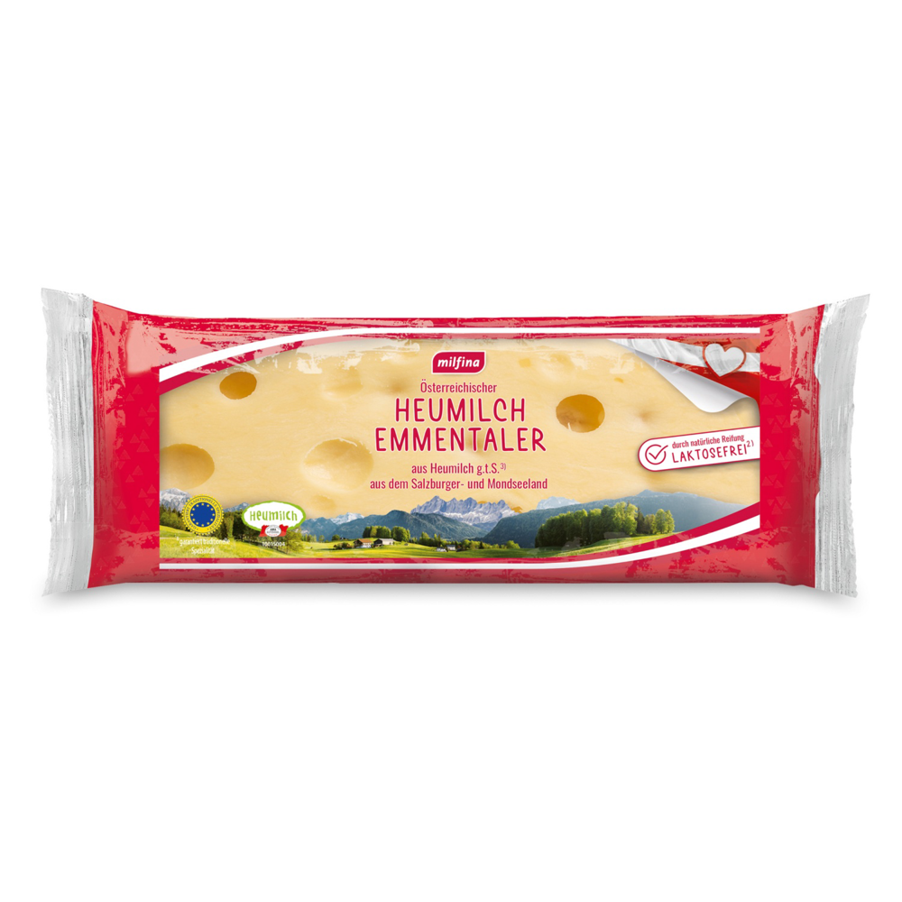 ROKSH Hart- & Schnittkäse MILFINA Österreichischer Heumilch Emmentaler