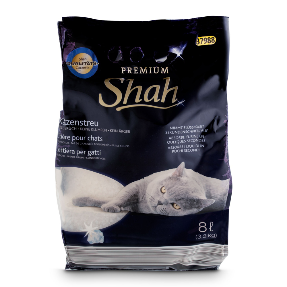 ROKSH Katzenzubehör SHAH Katzenstreu Silikat 8l