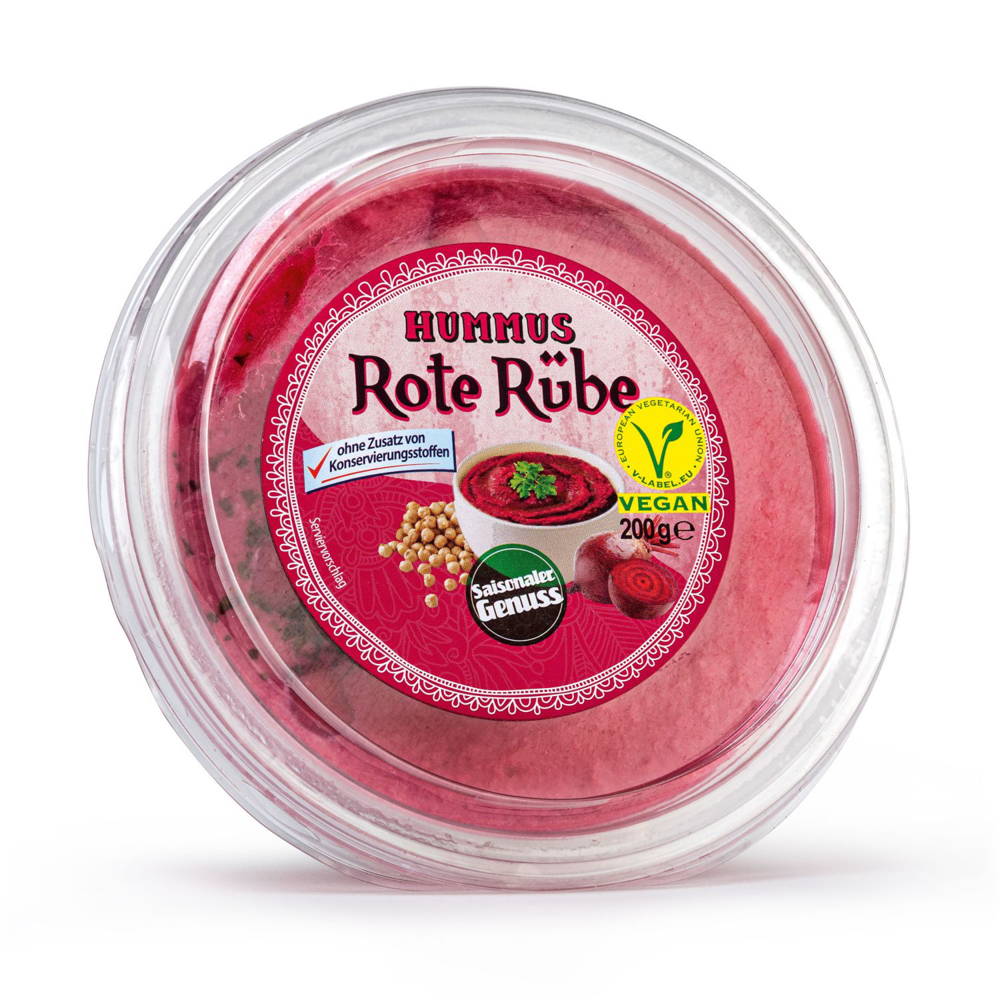 ROKSH Aufstriche & Co HUMMUS Rote Rübe 200g