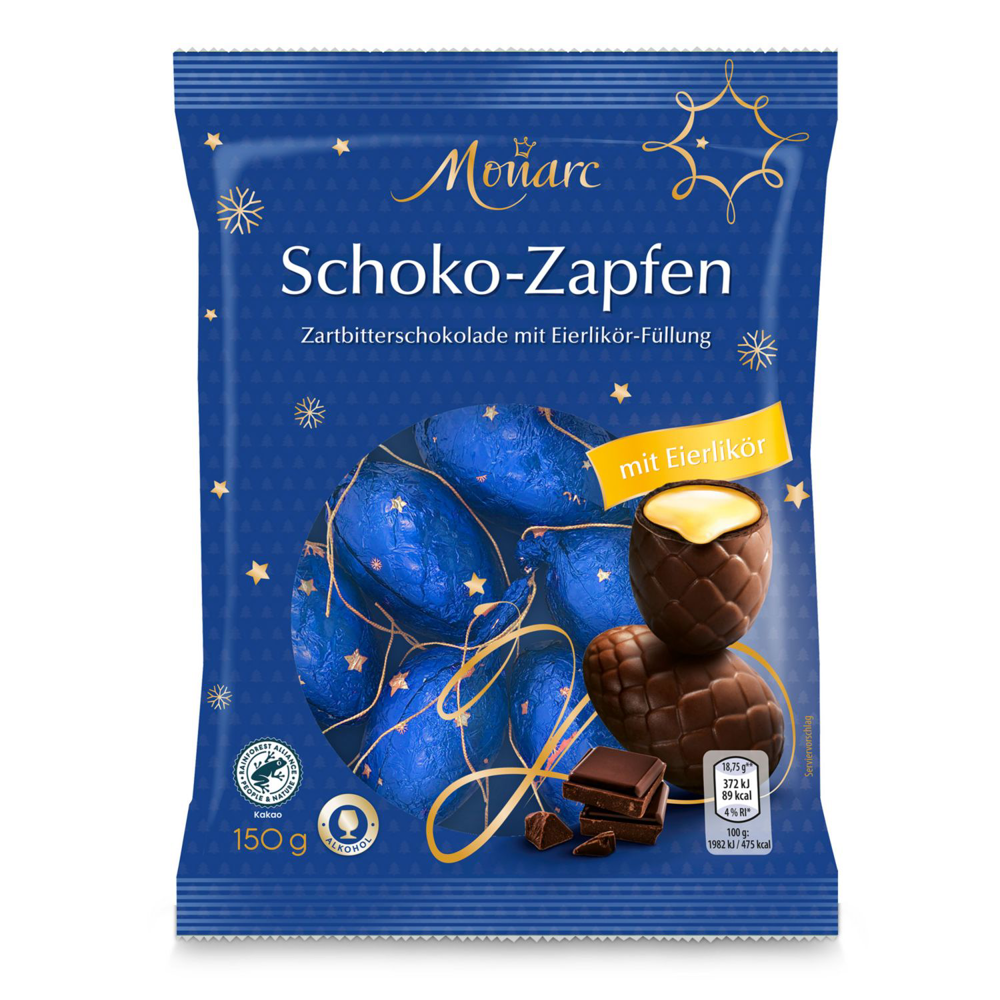 ROKSH Weihnachten MONARC Schoko-Zapfen Zartbitterschokolade mit