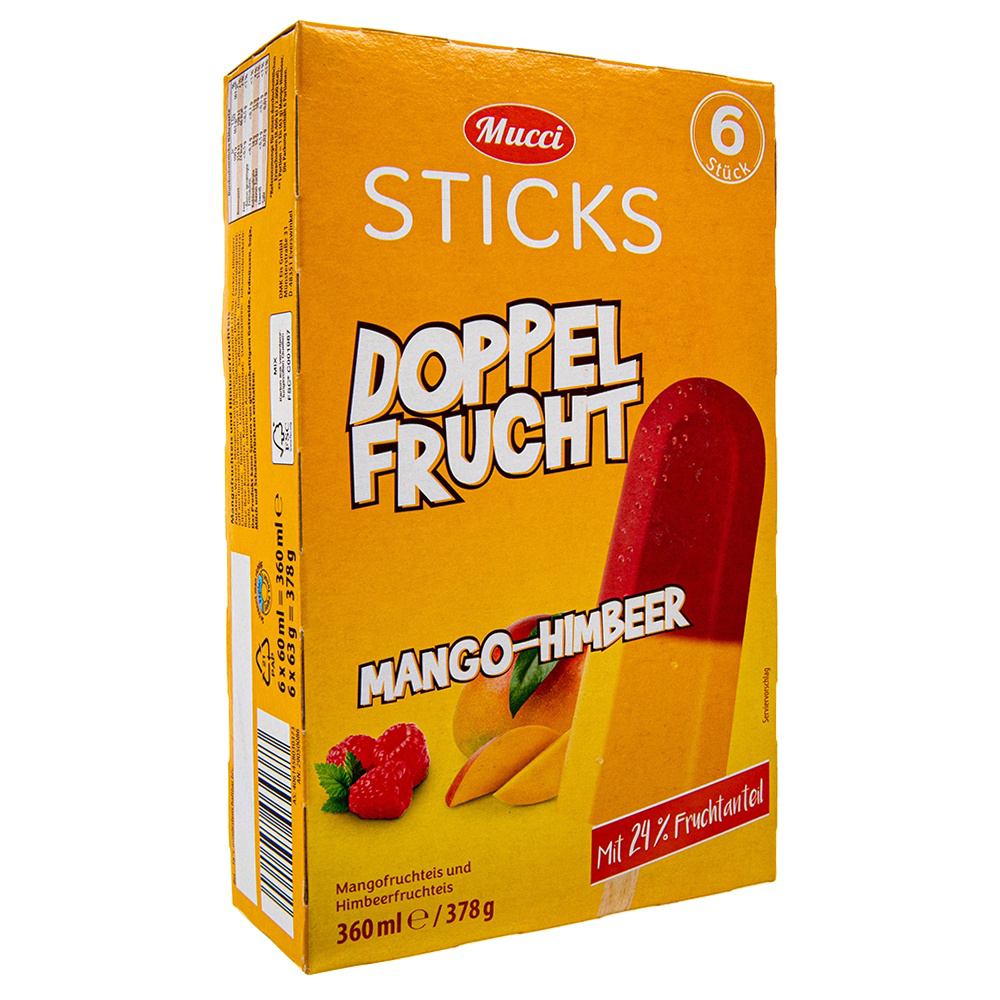 ROKSH Desserts, Backwaren & Eis MUCCI Doppelfrucht, Mango-Himbeer