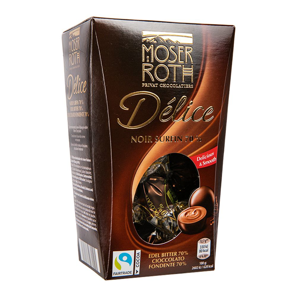 ROKSH Pralinen MOSER ROTH Délice Noir Surfin 70% 200g