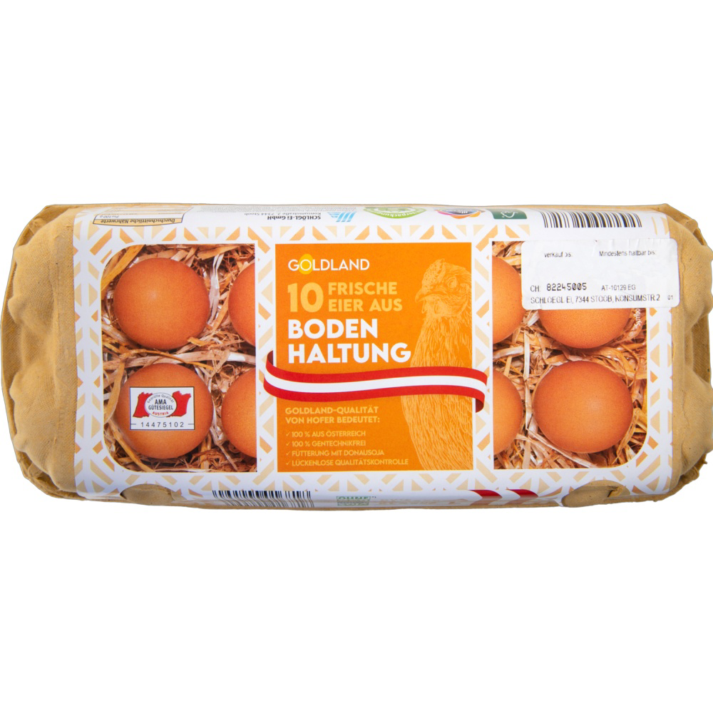ROKSH Eier GOLDLAND Frische Eier aus Bodenhaltung 10Stk.